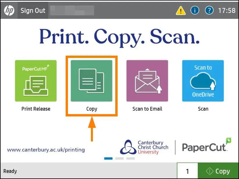 How To: Print, Copy, and Scan - Canterbury Christ Church University