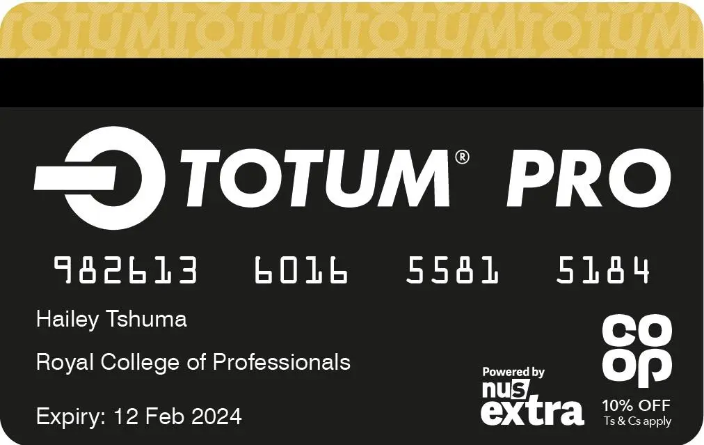 TOTUM PRO Card - Canterbury Christ Church University