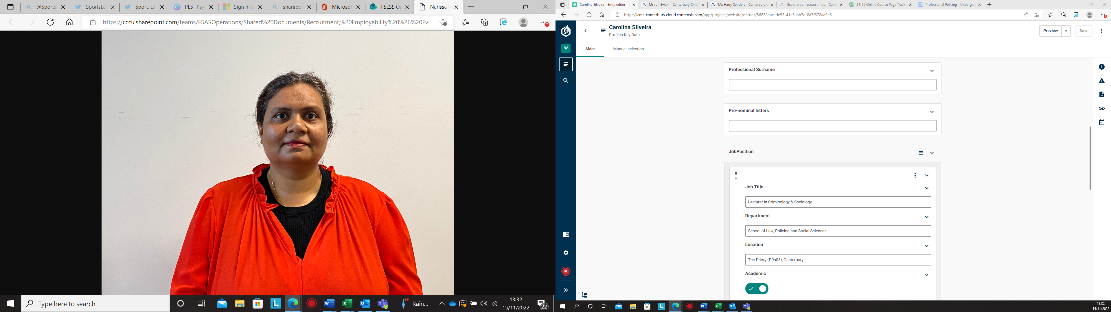 Dr Narissa Ramsundar - Canterbury Christ Church University