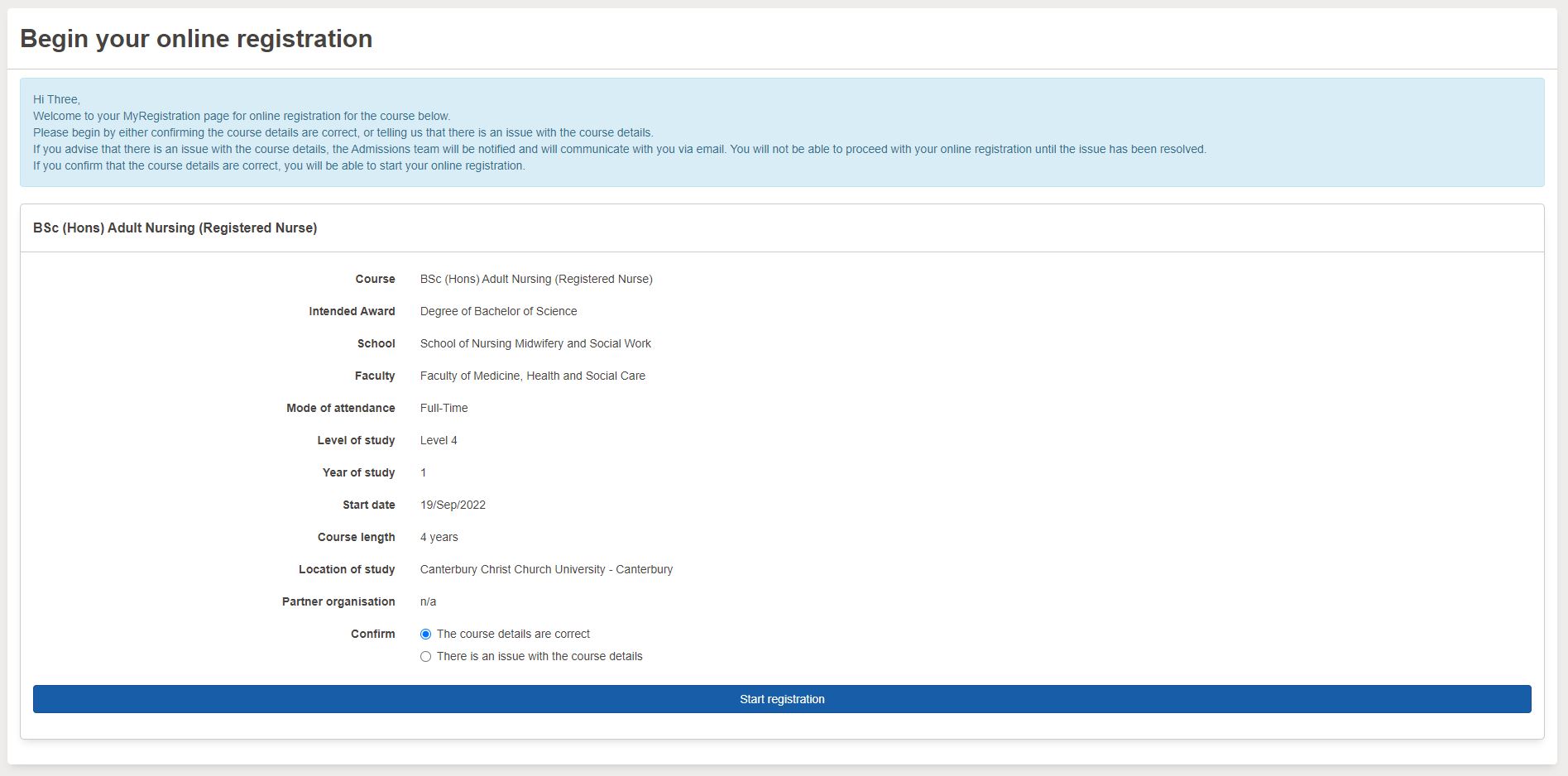 Your step-by-step guide to online registration - Canterbury Christ ...